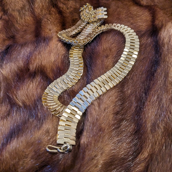 Vintage | Accessories | Vintage 7s Gold Snake Belt Reversible 3 Long ...